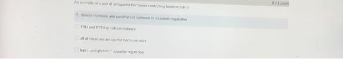 Solved An example of a pair of antagonist hormones | Chegg.com