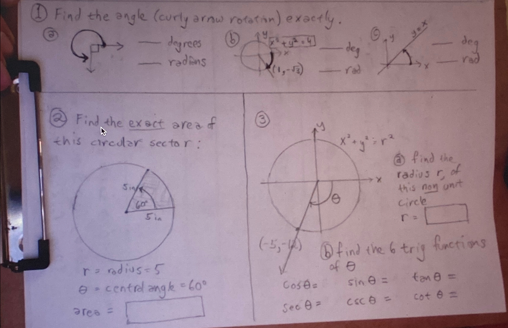 Solved (1) ﻿Find the angle (curly arnw rotation) | Chegg.com