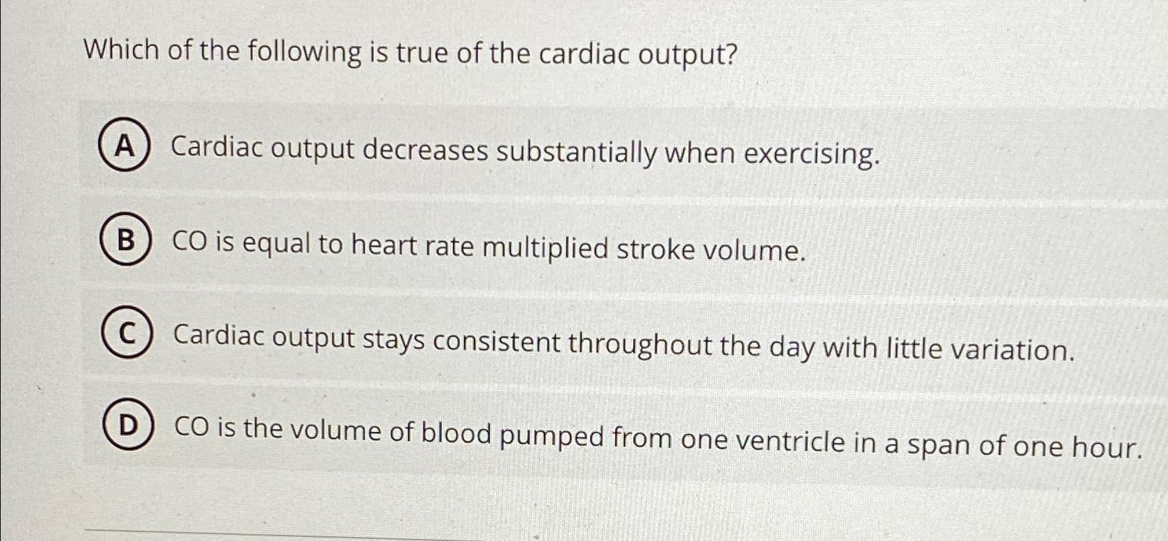 Solved Which of the following is true of the cardiac | Chegg.com