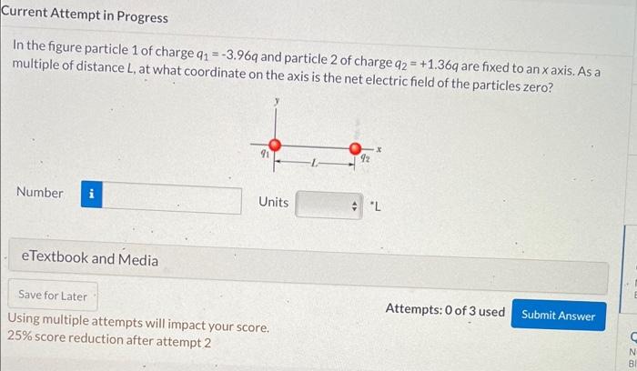 Solved Current Attempt in Progress In the figure particle 1 | Chegg.com