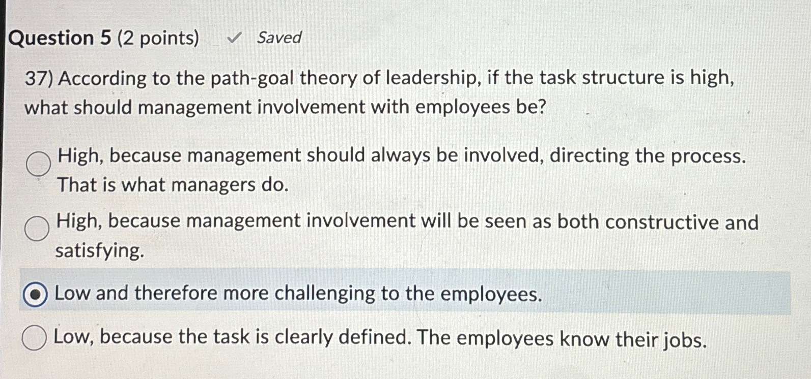 Solved Question 5 (2 ﻿points) ﻿SavedAccording to the | Chegg.com