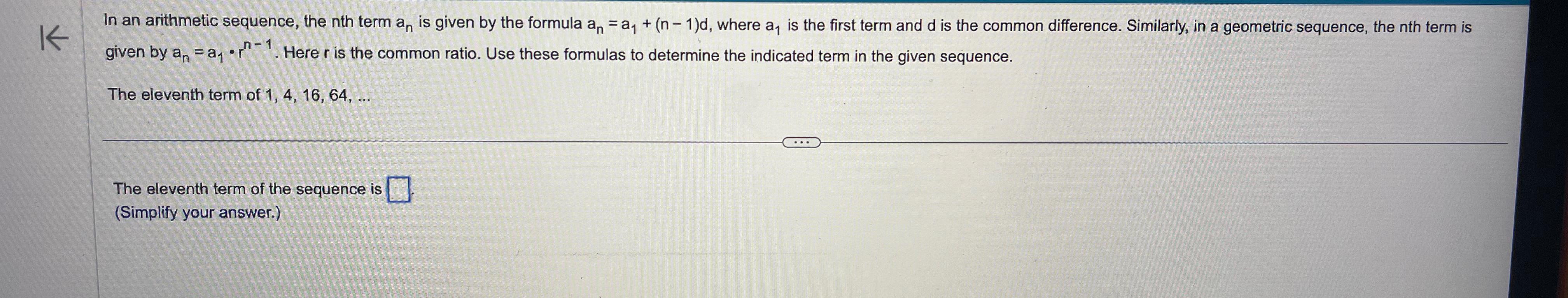Solved given by an=a1*rn-1. ﻿Here r ﻿is the common ratio. | Chegg.com