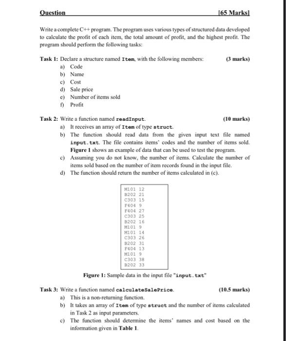 Solved Question 165 Marks Write A Complete C Program The 1835