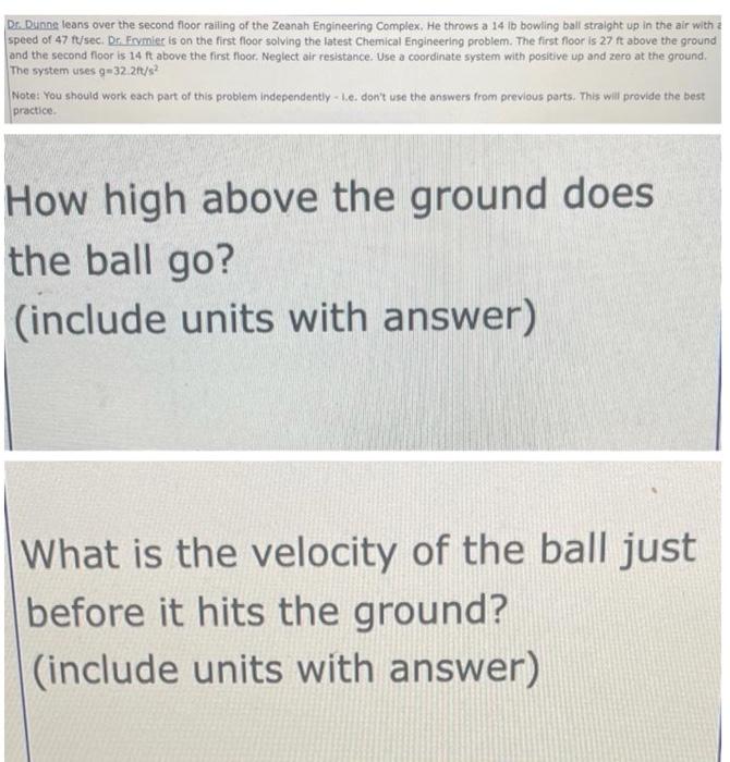 Solved How high above the ground does the ball go? (include | Chegg.com