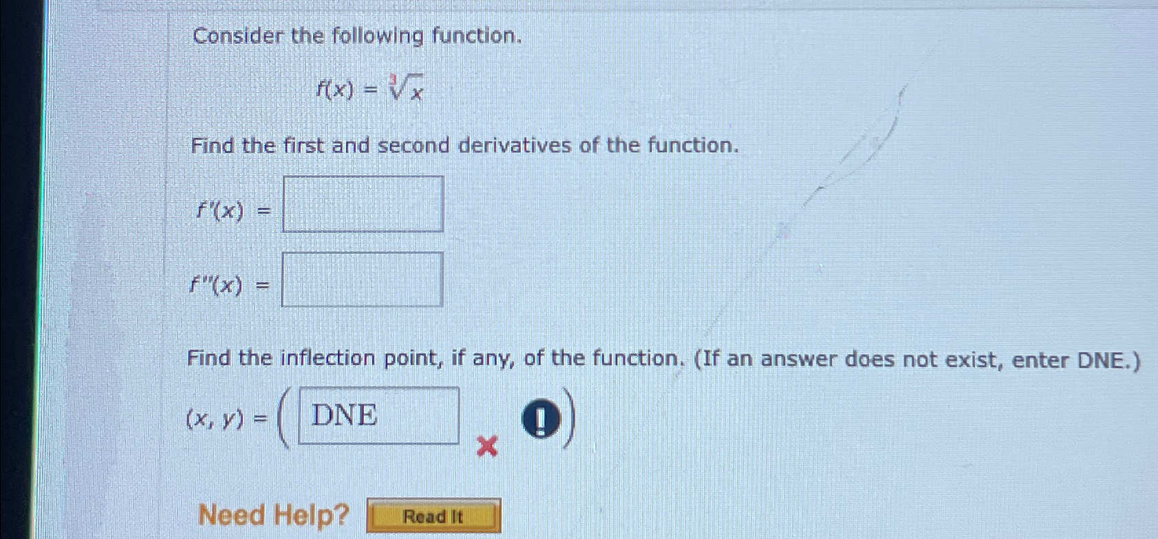 Solved Consider the following function.f(x)=x3Find the first | Chegg.com