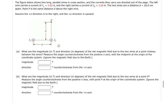 Solved The figure below shows two long, parallel wires in | Chegg.com