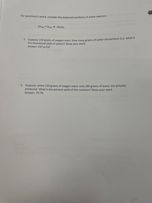 Solved Homework set \#8: Stoichiometry Complete this | Chegg.com Solved Homework set \#8: Stoichiometry Complete this | Chegg.com