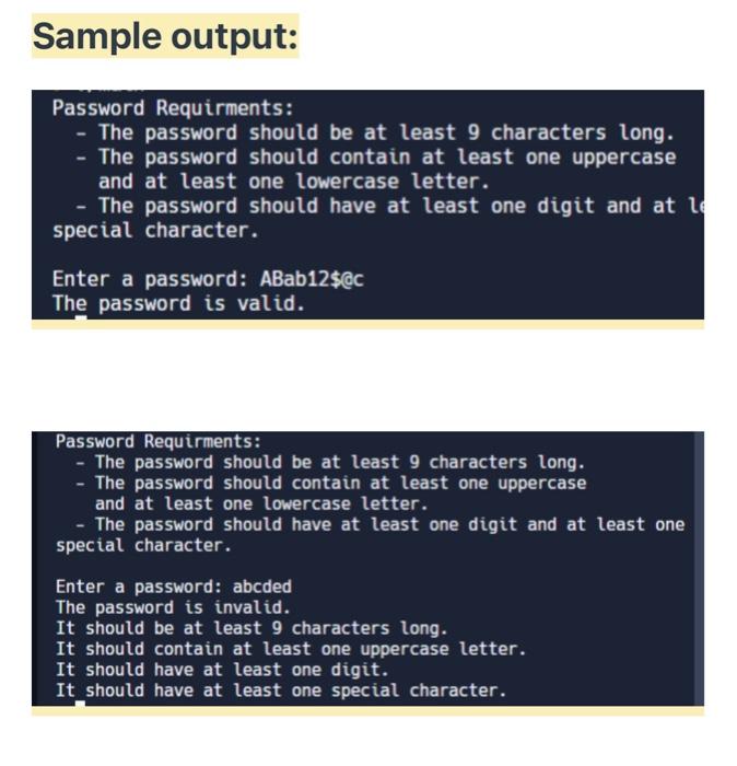 Solved Write your program in C++ that asks for a password | Chegg.com