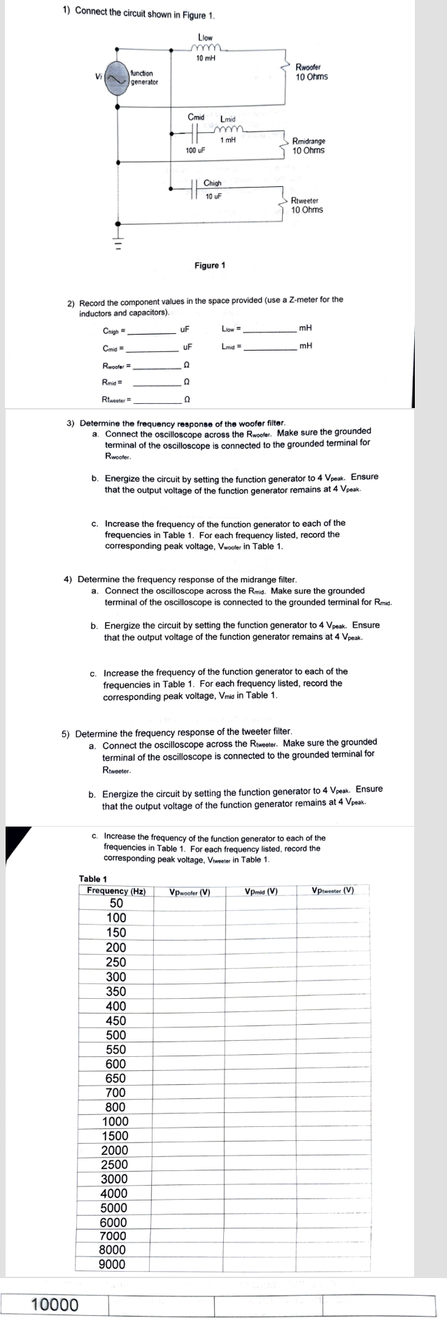 Connect the circuit shown in Figure 1Figure 1Record | Chegg.com