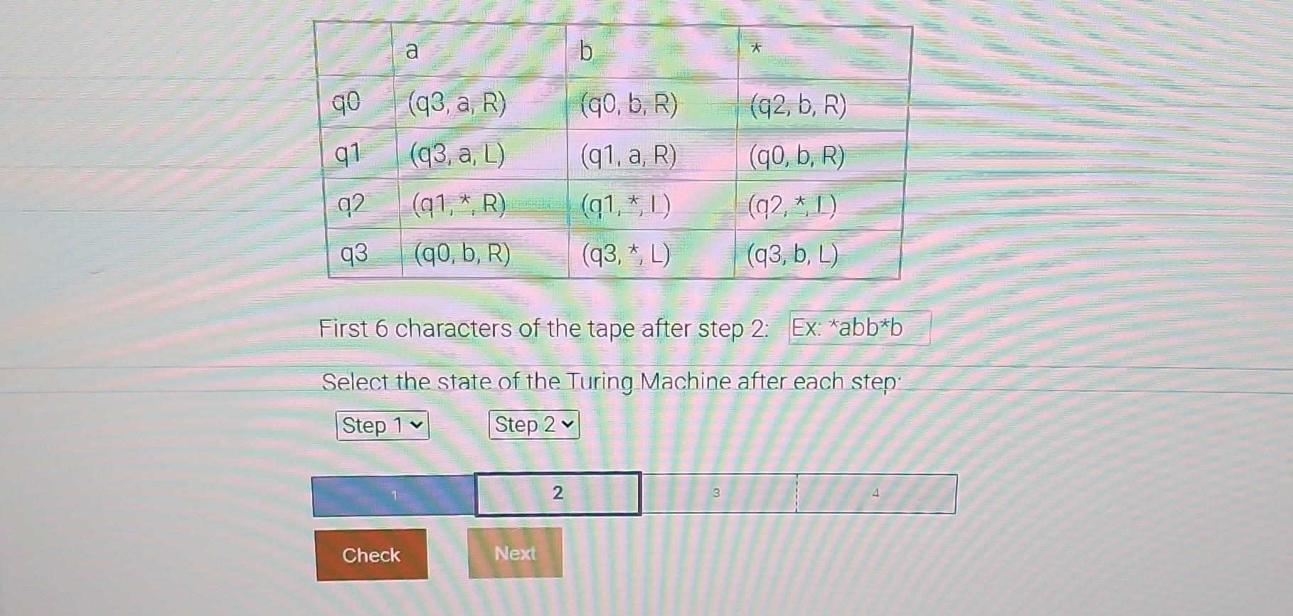 Solved Select The State Of The Turing Machine After Each 