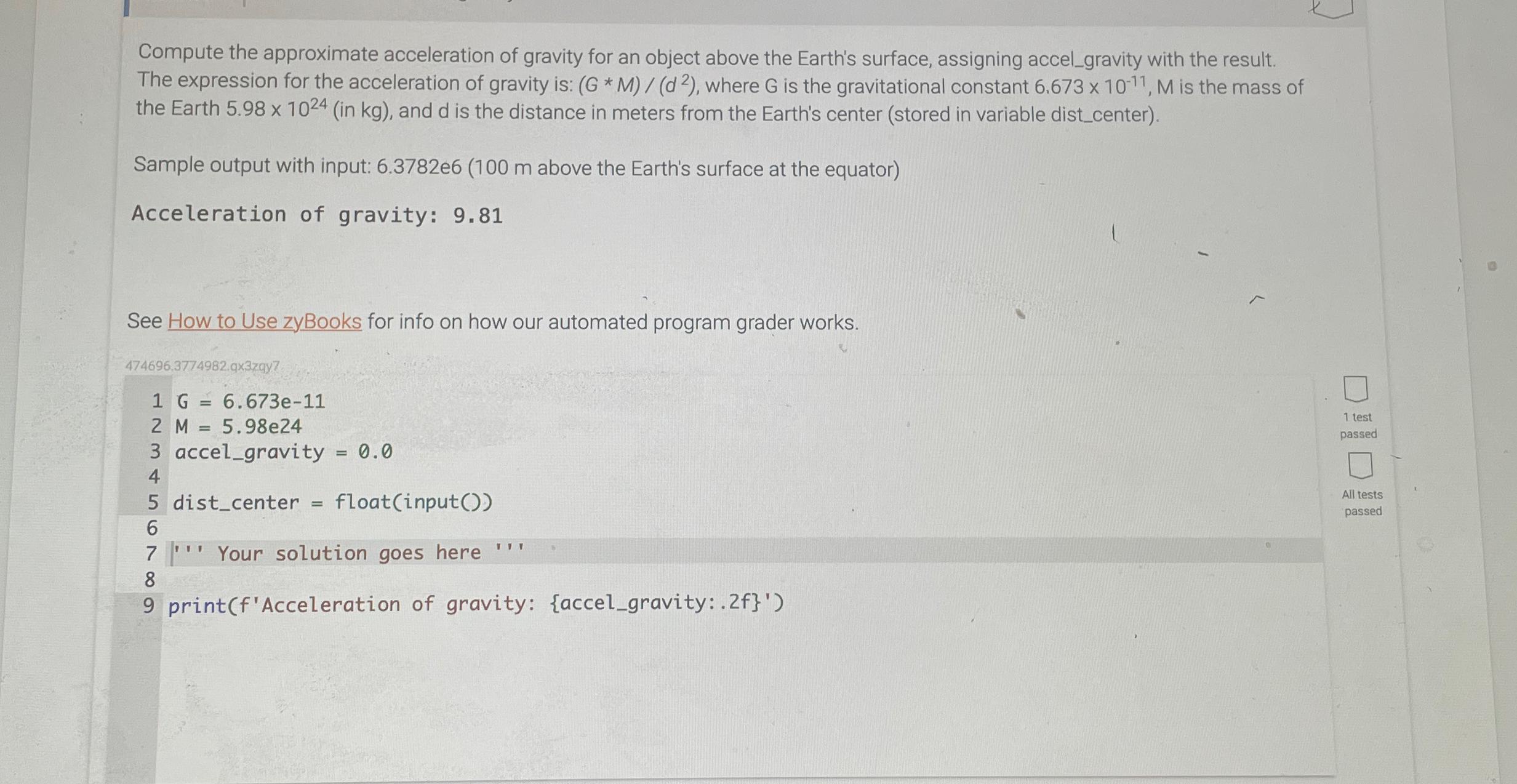 Solved Compute the approximate acceleration of gravity for | Chegg.com Solved Compute the approximate acceleration of gravity for | Chegg.com