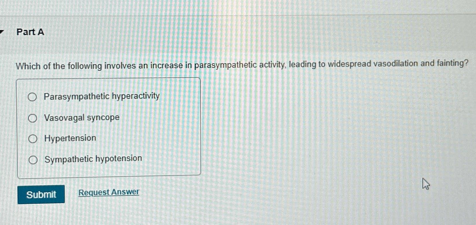 Solved Part AWhich of the following involves an increase in | Chegg.com