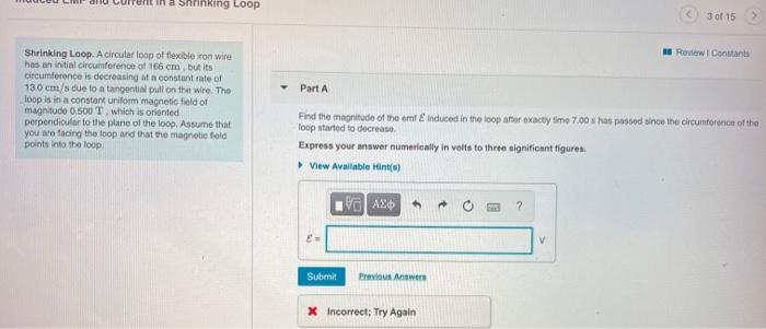 Solved Shrinking Loop