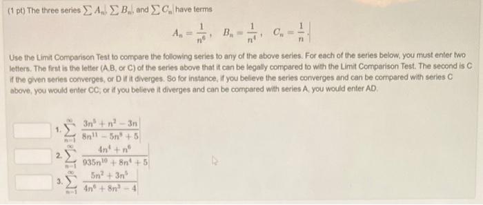 Solved (1 pt) Each of the following statements is an attempt | Chegg.com