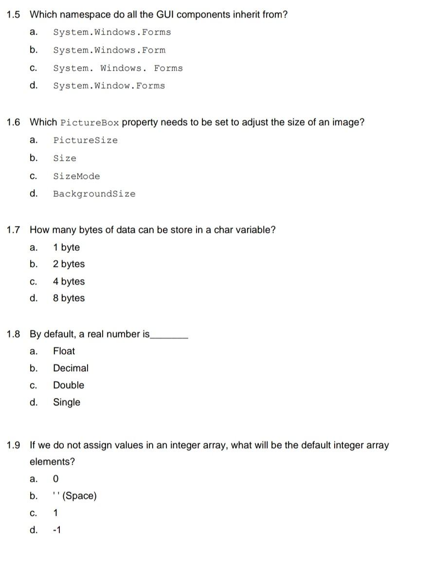 Solved 11 A Switchcase Statement Cannot Evaluate Boolean 2107