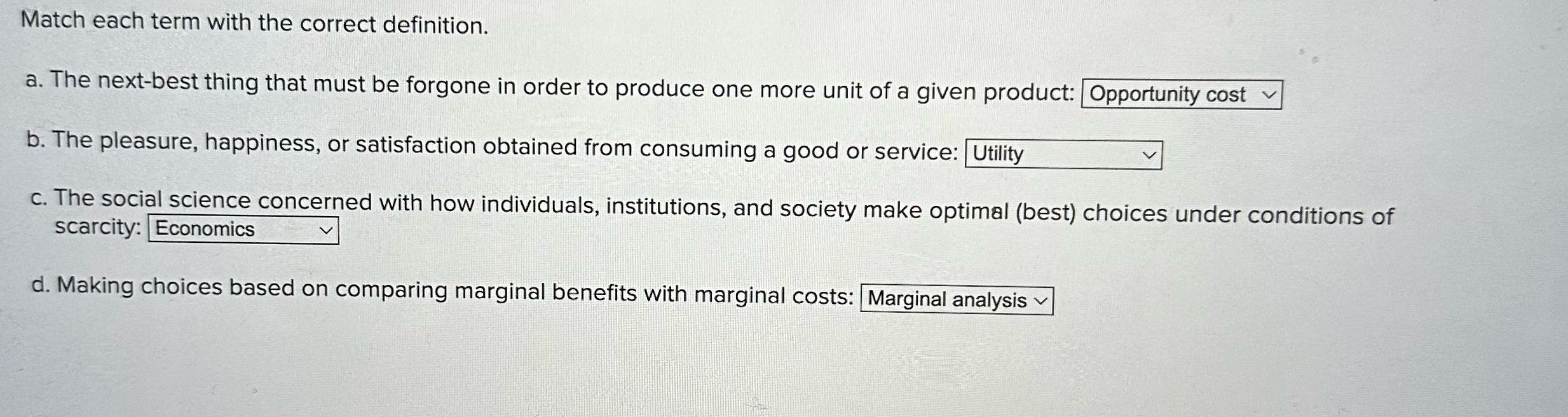 Solved Match each term with the correct definition.a. ﻿The | Chegg.com