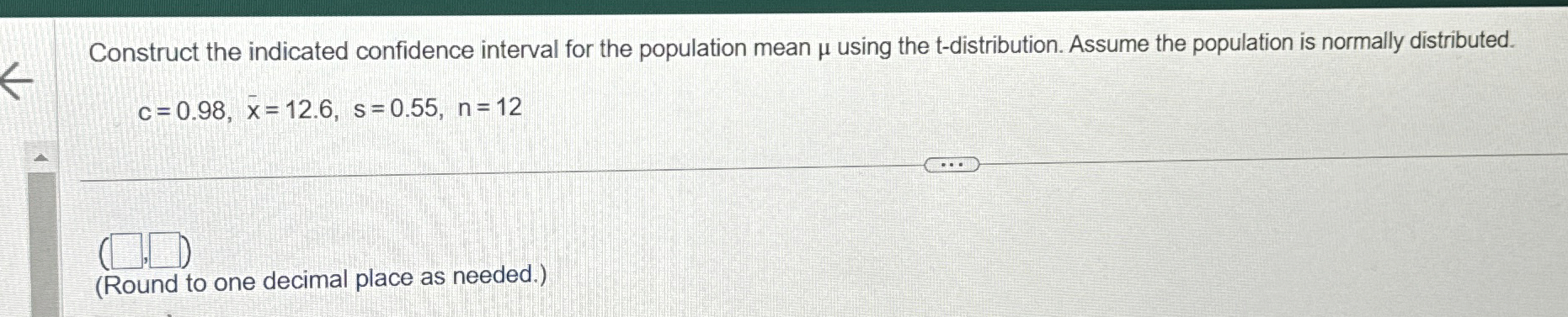 Solved Construct the indicated confidence interval for the | Chegg.com