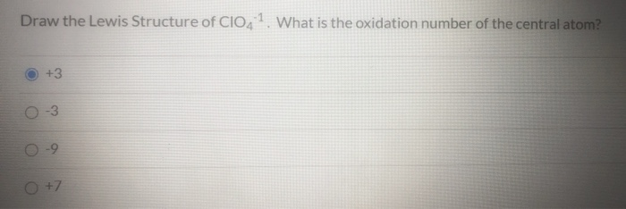Solved Draw the Lewis Structure of CIO, 1. What is the | Chegg.com