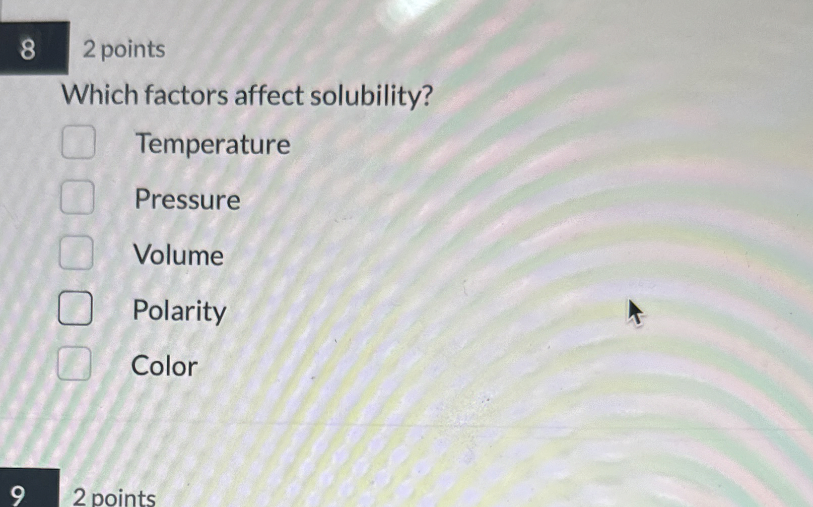 Solved 82 ﻿pointsWhich factors affect | Chegg.com