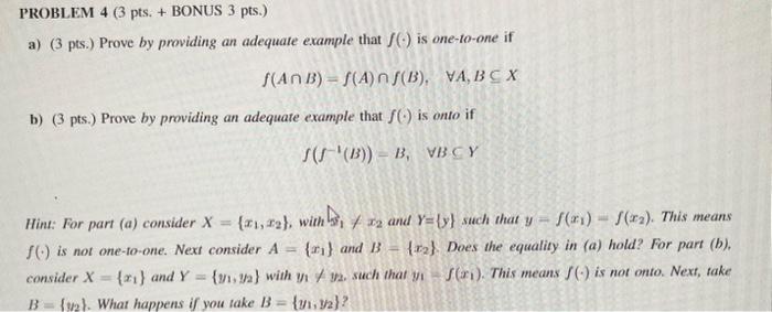 Solved a) (3 pts.) Prove by providing an adequate example | Chegg.com