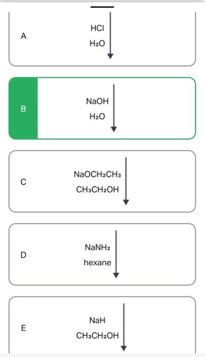Solved Choose the reaction conditions to complete the | Chegg.com