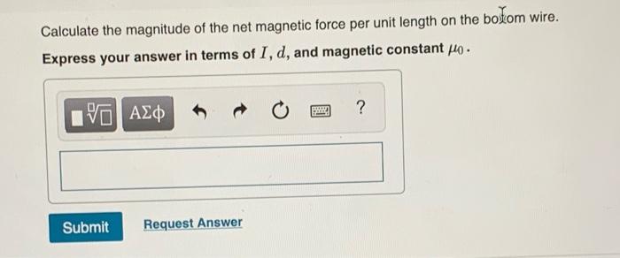 Solved Three parallel wires each carry current I in the | Chegg.com