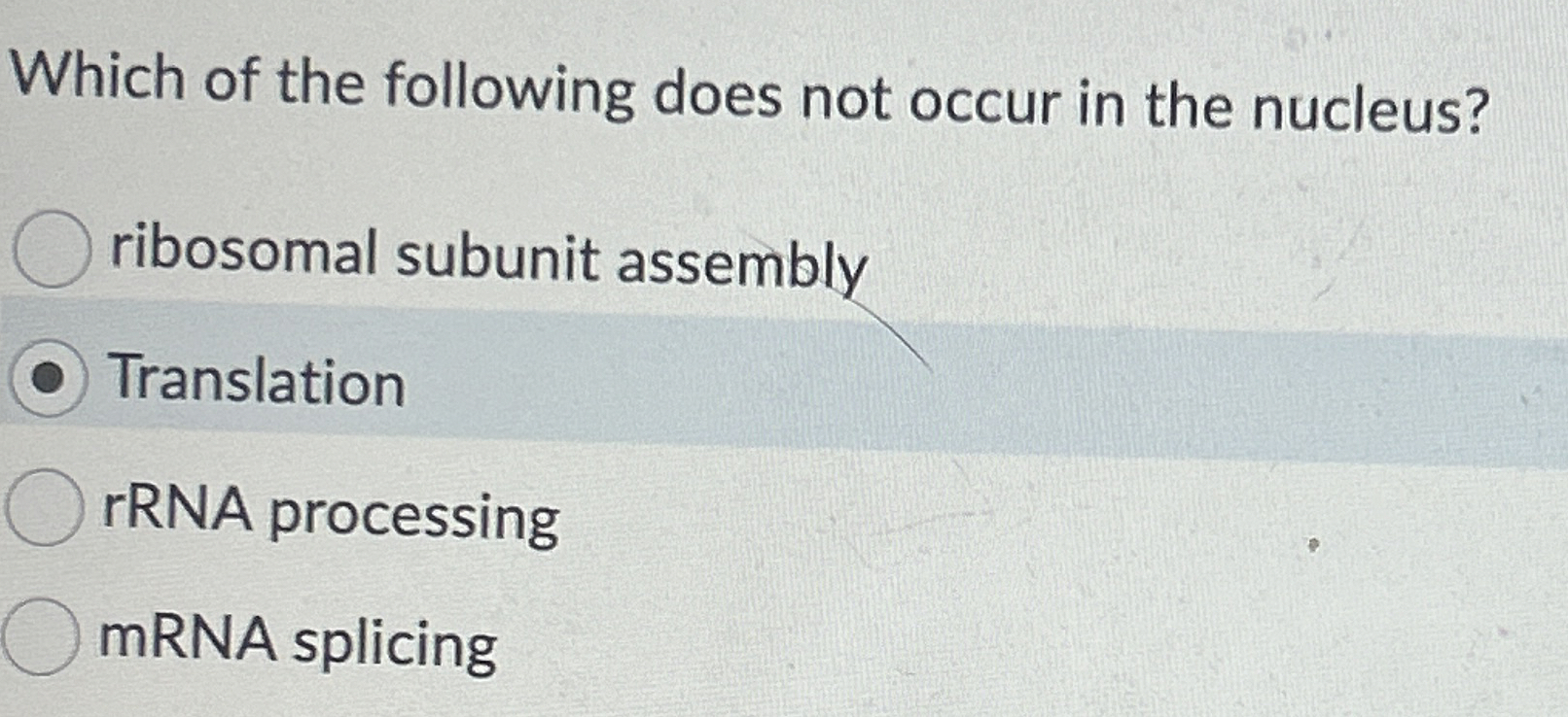 Solved Which of the following does not occur in the | Chegg.com