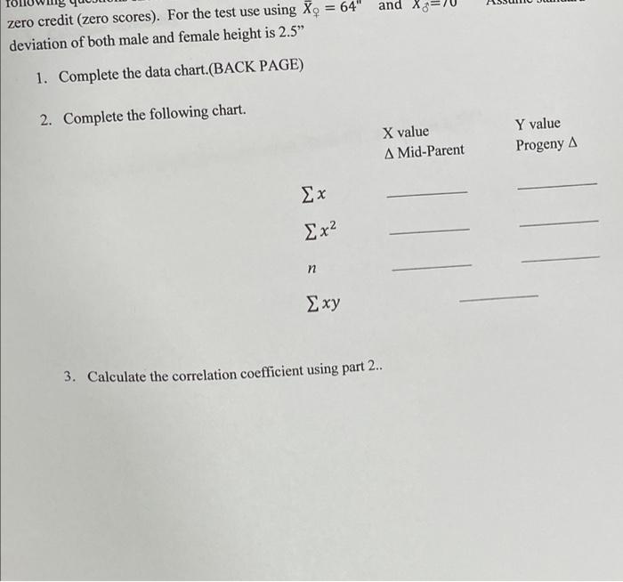 zero credit (zero scores). For the test use using X = | Chegg.com