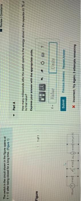 Solved Review l Constants The switch in the circuit shown in | Chegg.com