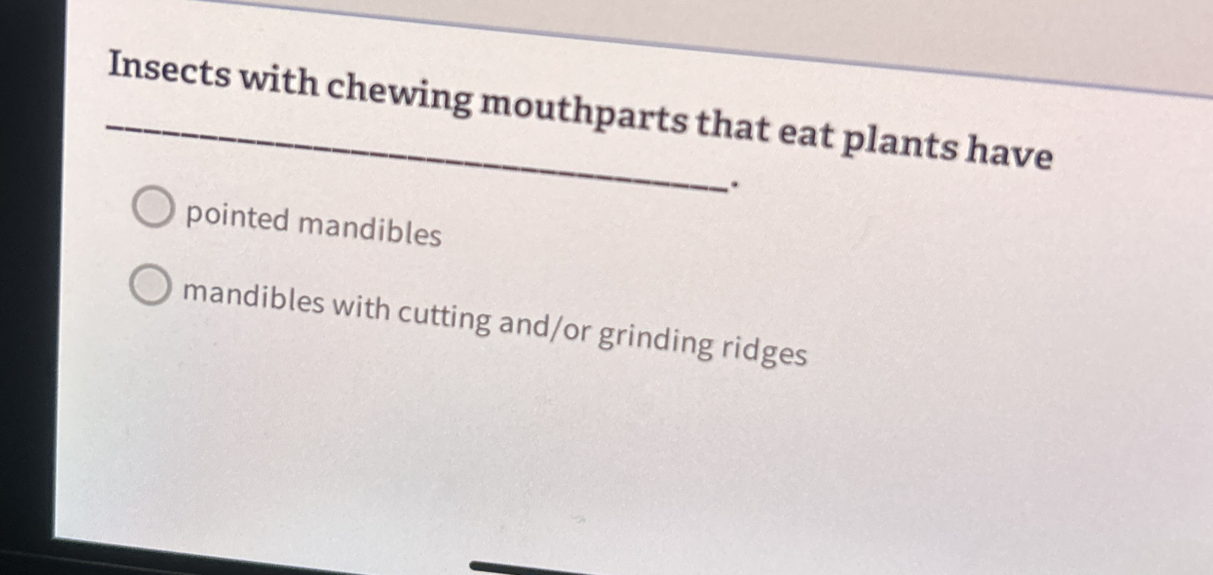 Solved Insects with chewing mouthparts that eat plants | Chegg.com