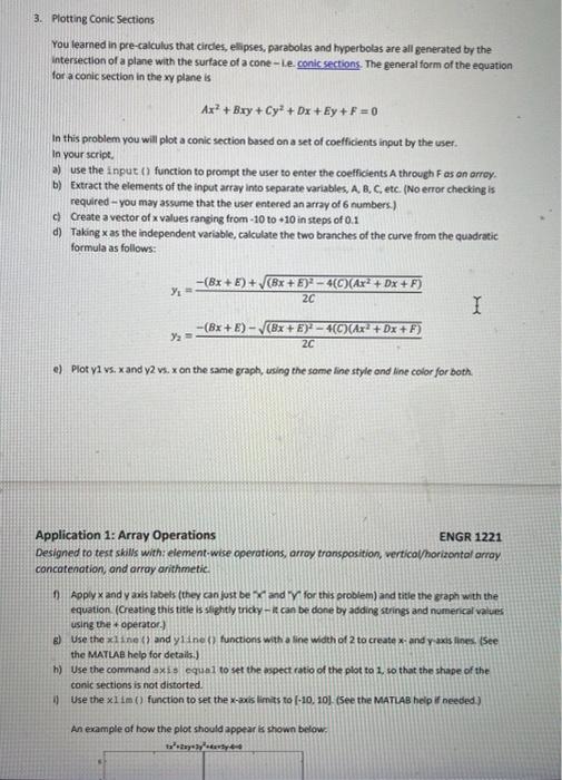 Solved 3 Plotting Conic Sections You Leamed In Pre Calculus 