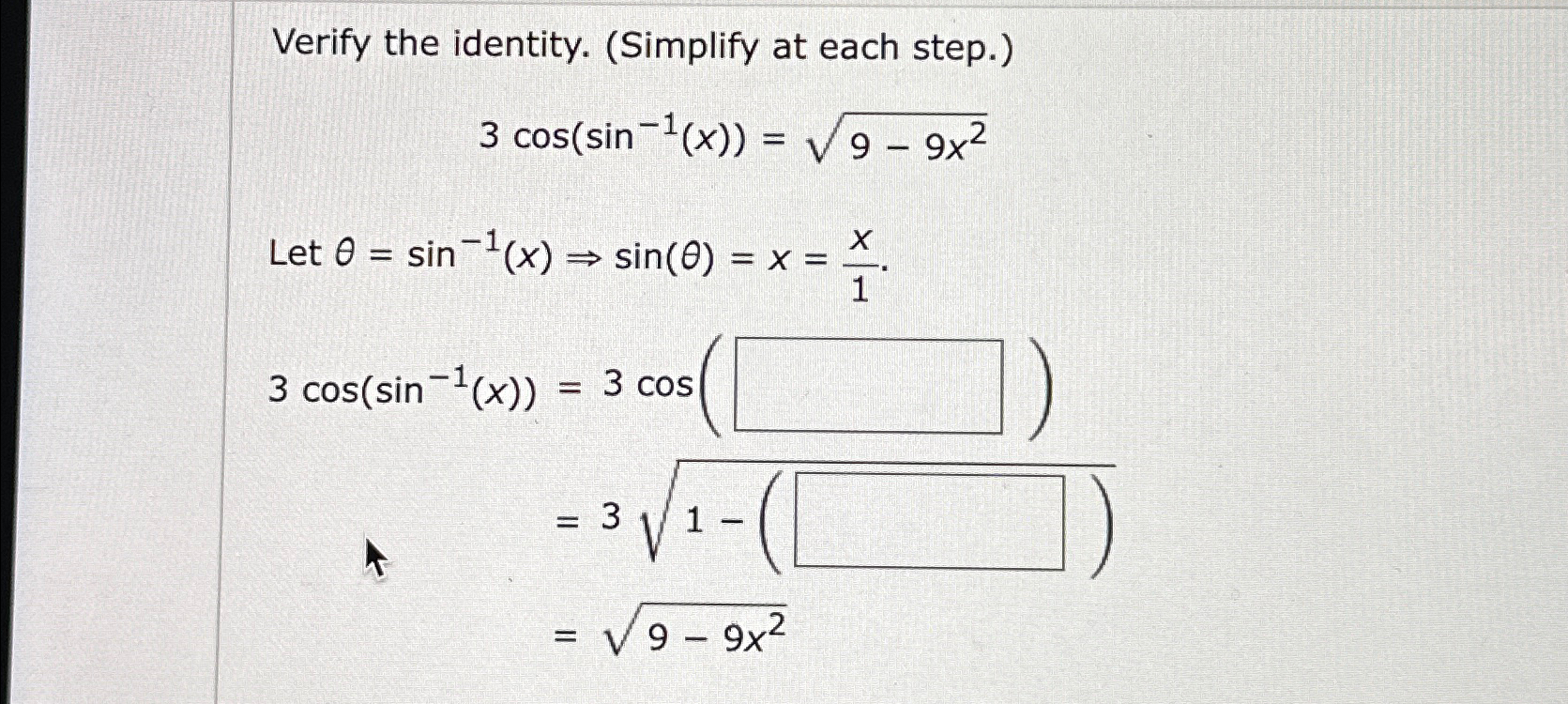Solved Verify the identity. (Simplify at each | Chegg.com