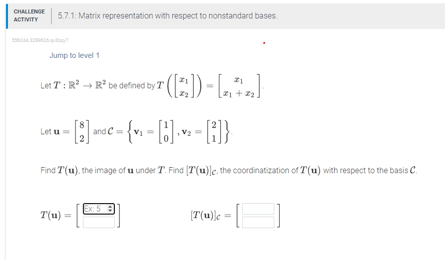 Solved CHALLENGEACTIVITY5.7.1: Matrix representation with | Chegg.com
