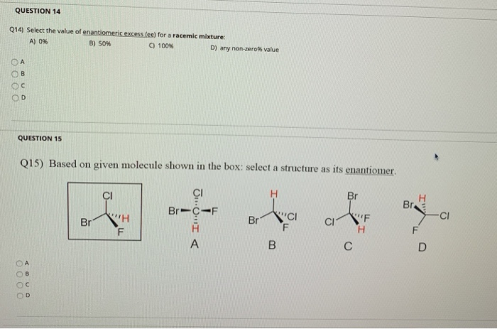 Solved Q10) Select a diastereomer for the following | Chegg.com