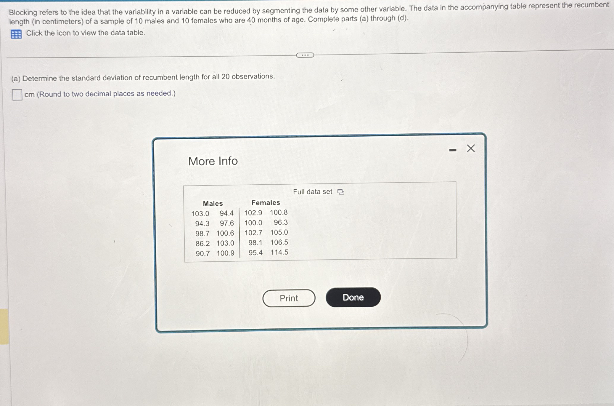Solved Blocking refers to the idea that the variability in a | Chegg.com