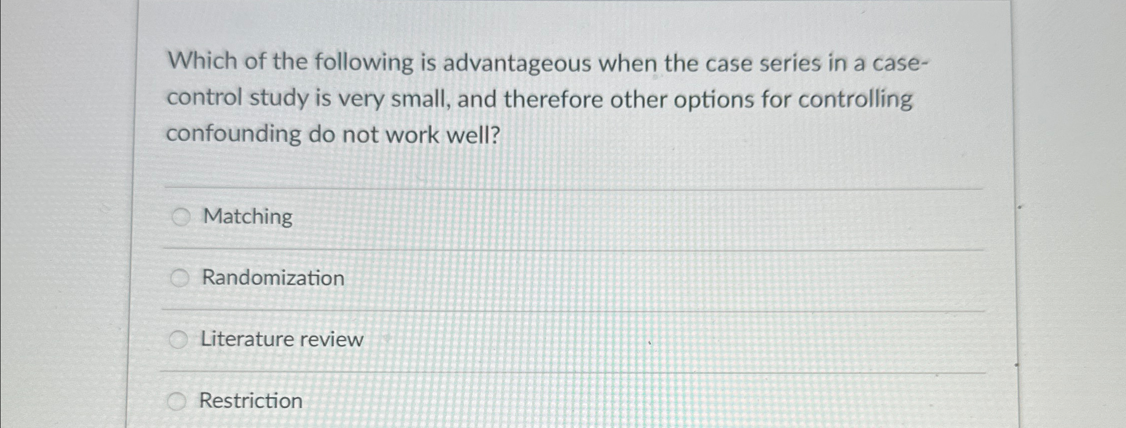 Solved Which of the following is advantageous when the case | Chegg.com