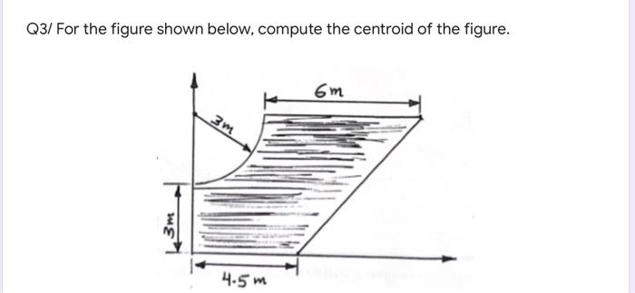 Solved Q3/ For the figure shown below, compute the centroid | Chegg.com