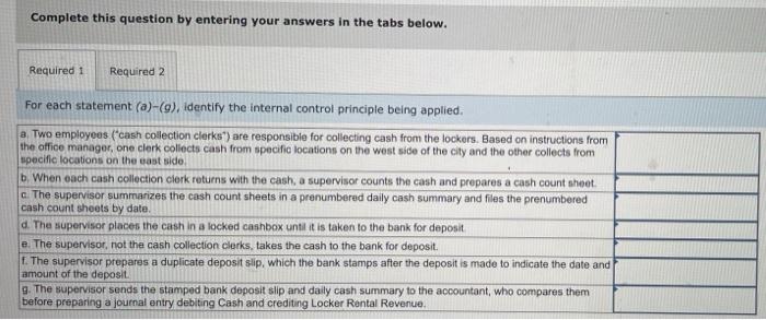 Solved E5-3 (Static) Identifying Internal Control Principles | Chegg.com