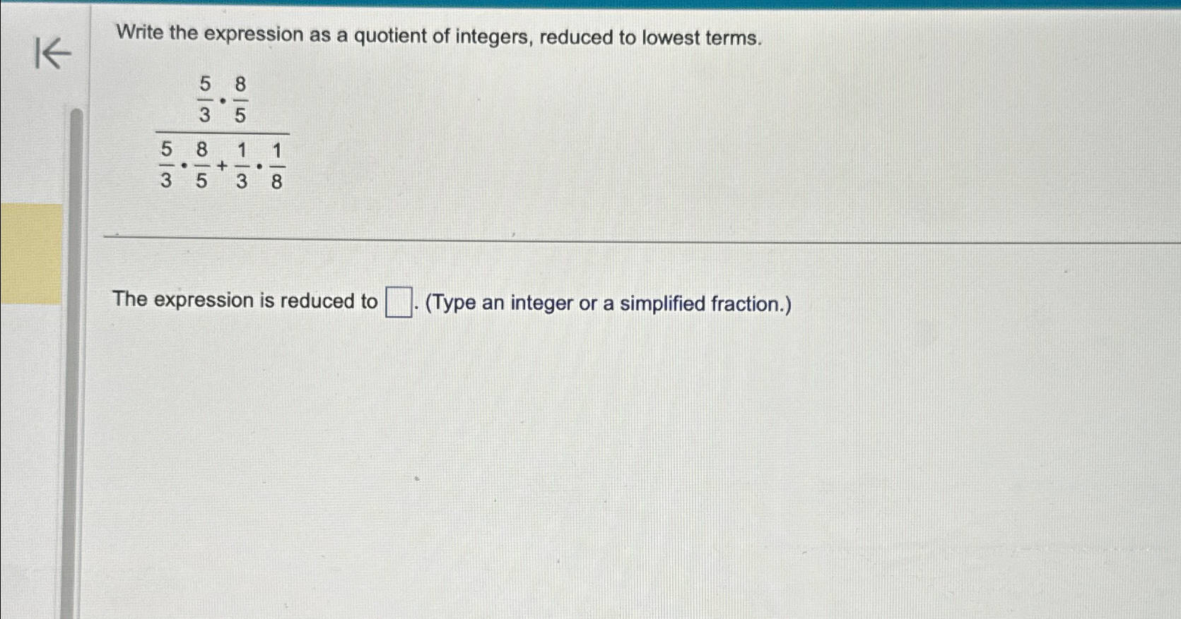 Solved Write the expression as a quotient of integers, | Chegg.com