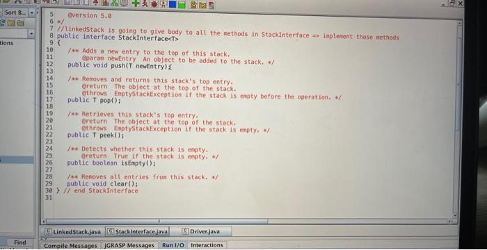 Solved Suppose that the ADT stack included the void method | Chegg.com