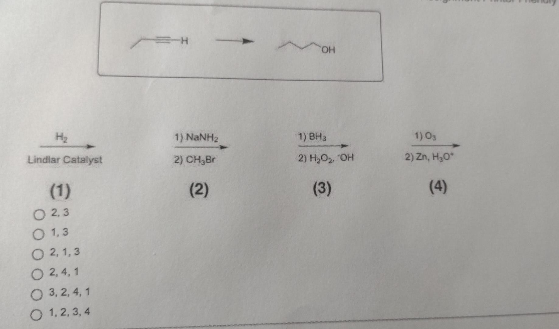 Solved determine the order of addition of the reagents | Chegg.com