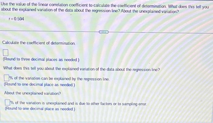 Solved Use the value of the linear correlation coefficient | Chegg.com
