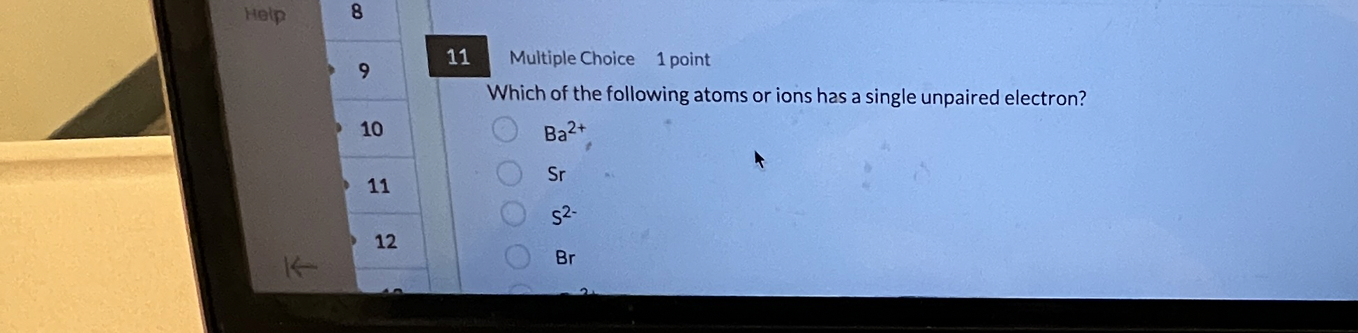 Solved 11Multiple Choice 1 ﻿point9Which of the following | Chegg.com