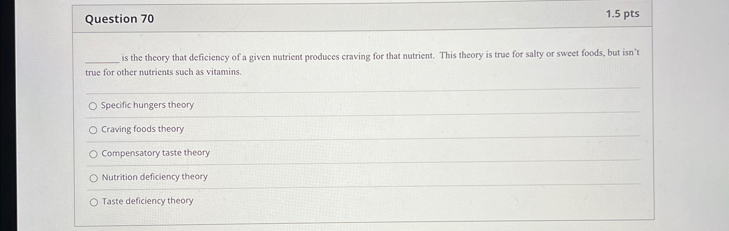 Solved Question 701.5ptsis the theory that deficiency of a | Chegg.com