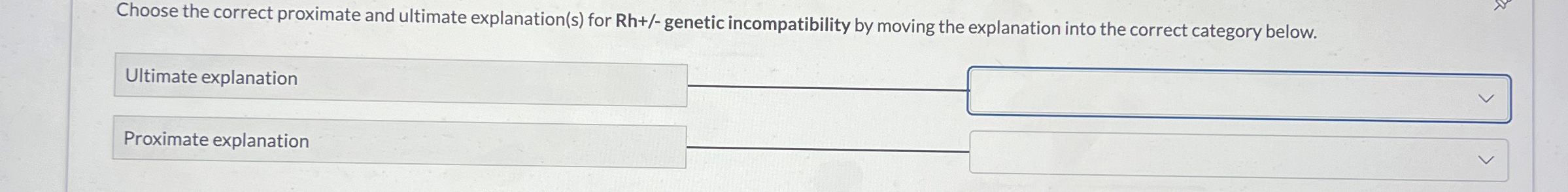 Solved Choose the correct proximate and ultimate | Chegg.com