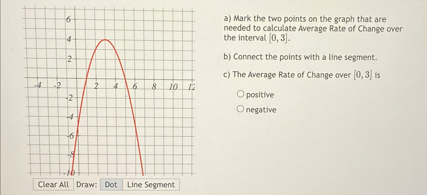 Solved a) ﻿Mark the two points on the graph that are needed | Chegg.com