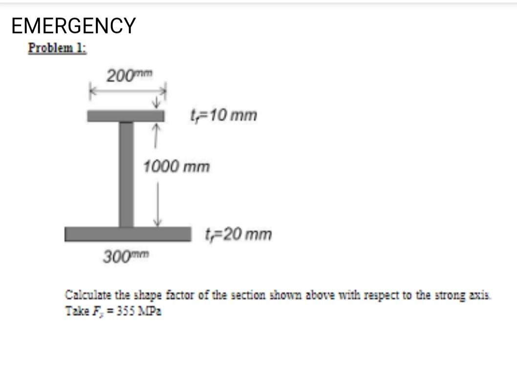 Solved EMERGENCY Problem 1: Calculate the shape factor of | Chegg.com