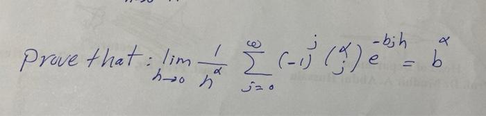 Solved prove that : lim ho h d ة (ب) نام ھے ه در (-) - bi h | Chegg.com