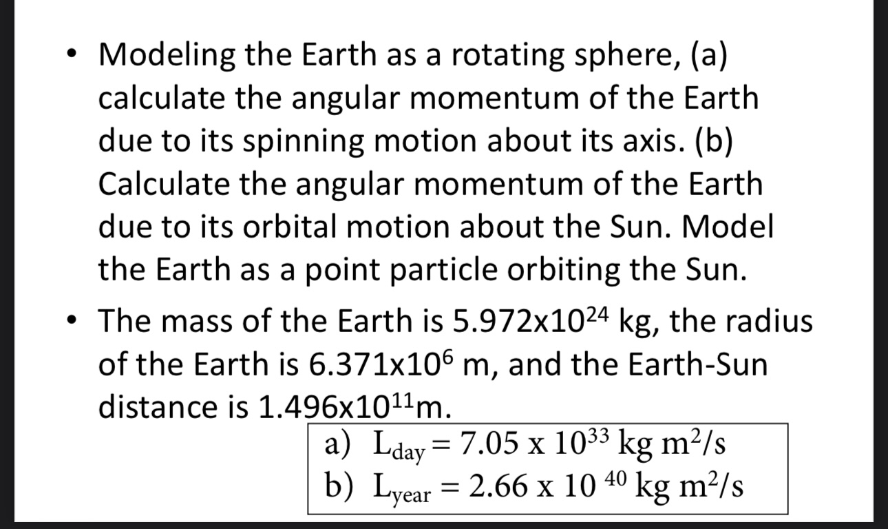 Solved Modeling the Earth as a rotating sphere, (a) | Chegg.com