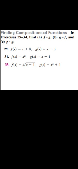 Solved Finding Compositions of Functions In Exercises 29–34, | Chegg.com